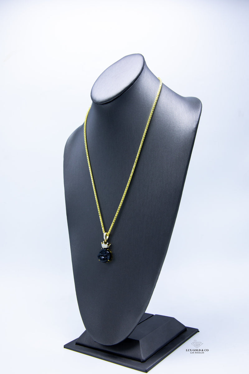Jade King Buddha Pendant W/ Chain – LuxGold & Co Inc