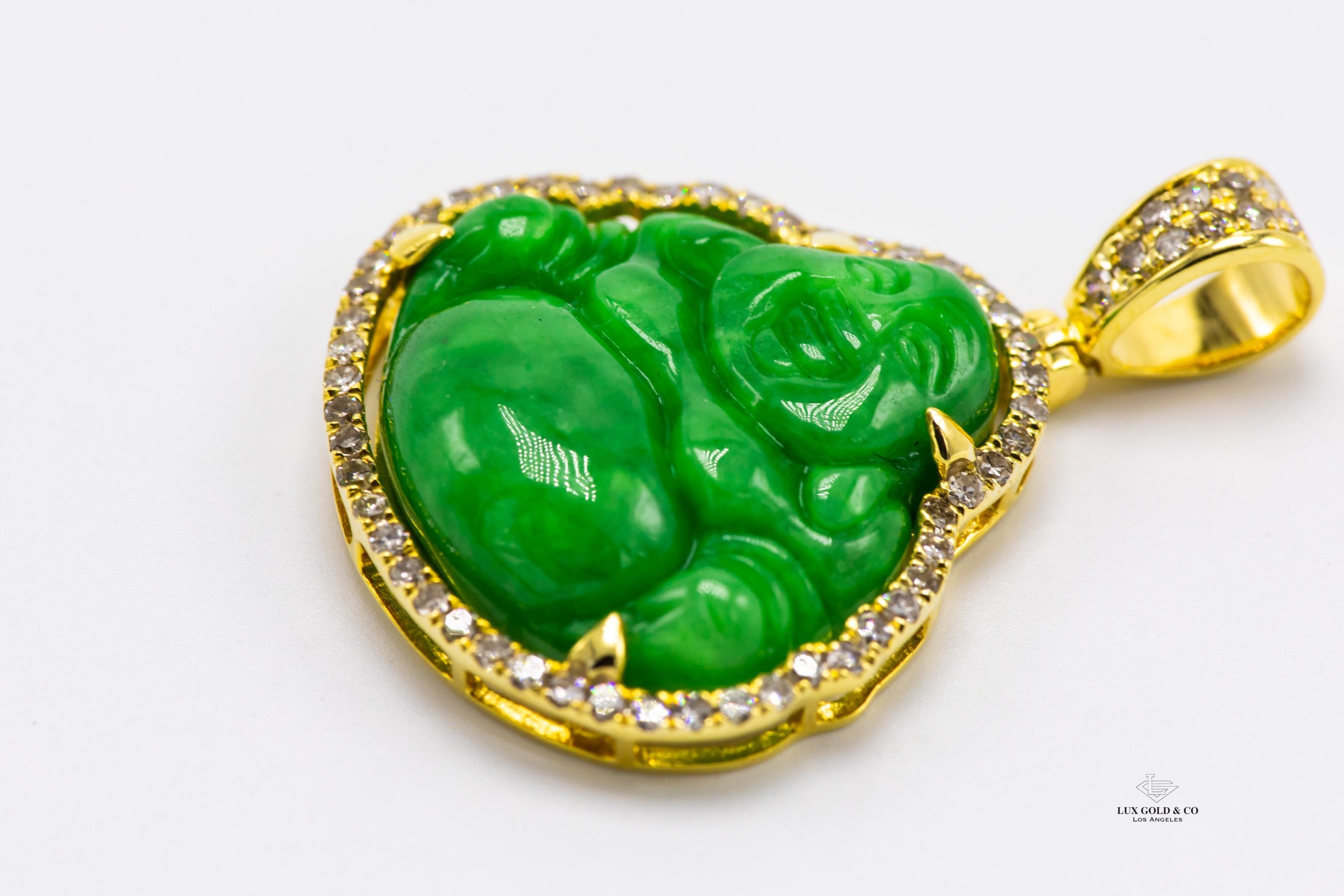 Jade buddha diamond pendant store